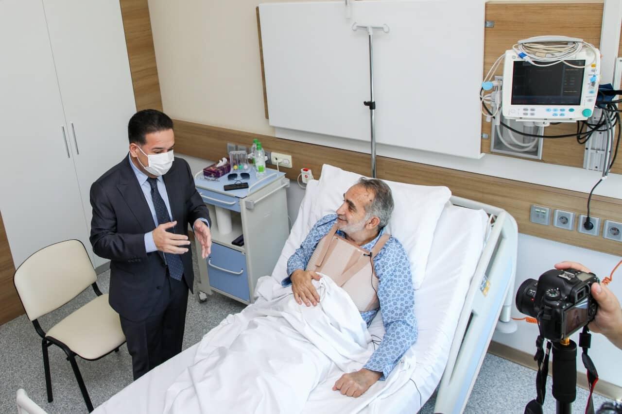 Murad Dadaşov xalq artistini ziyarət etdi - Foto